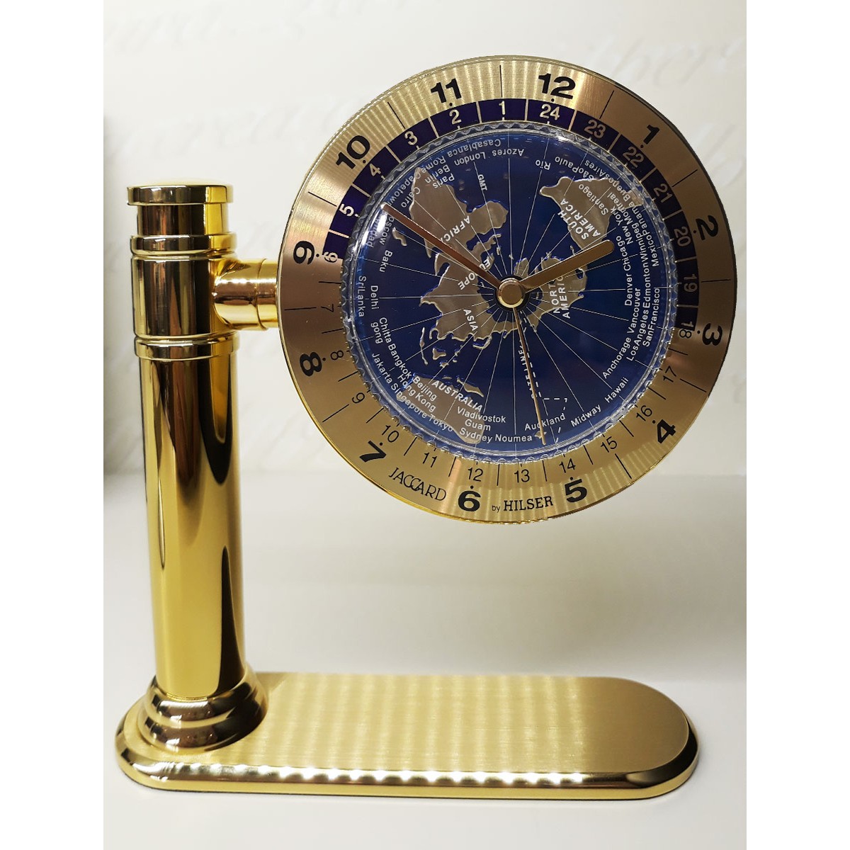 Jaccard - Table Clock - Mondial Gold Blue - Jaccard - Table